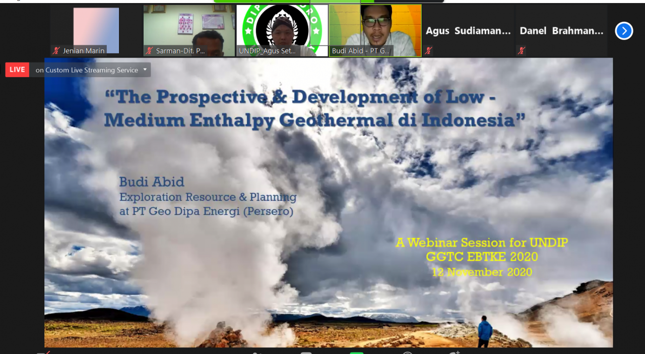 Transfer Knowledge: Geothermal Goes To Campus 2020 - Teknik Geologi